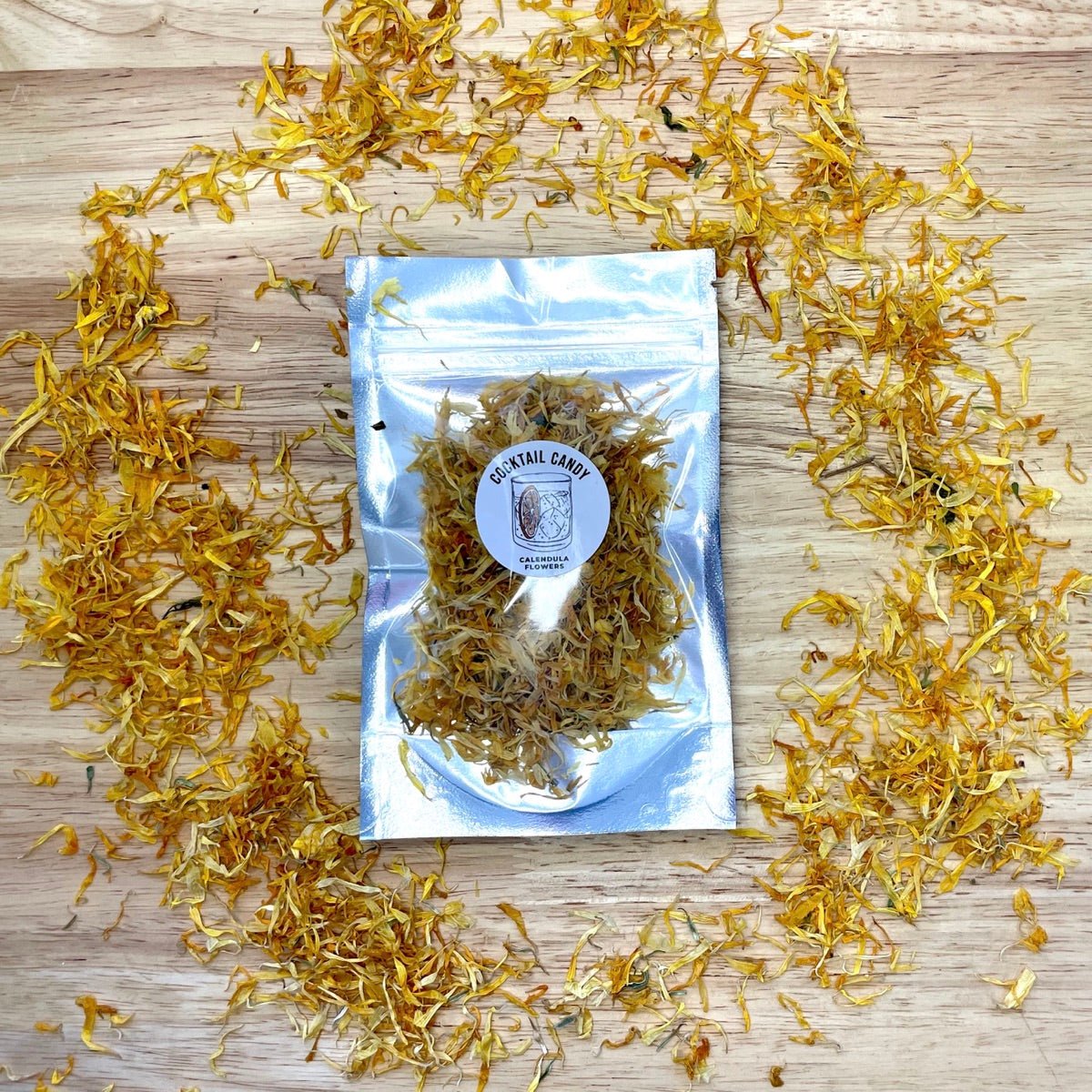 Edible Flowers - Cocktail Candy Calendula (Yellow Petals)